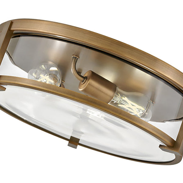 Lowell 3L medium flush mount - 3243BR-CL - AL AU