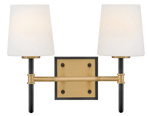 Saunders 2L wall sconce - 56952BK-LCB - Northern Lights Importing, Ltd.